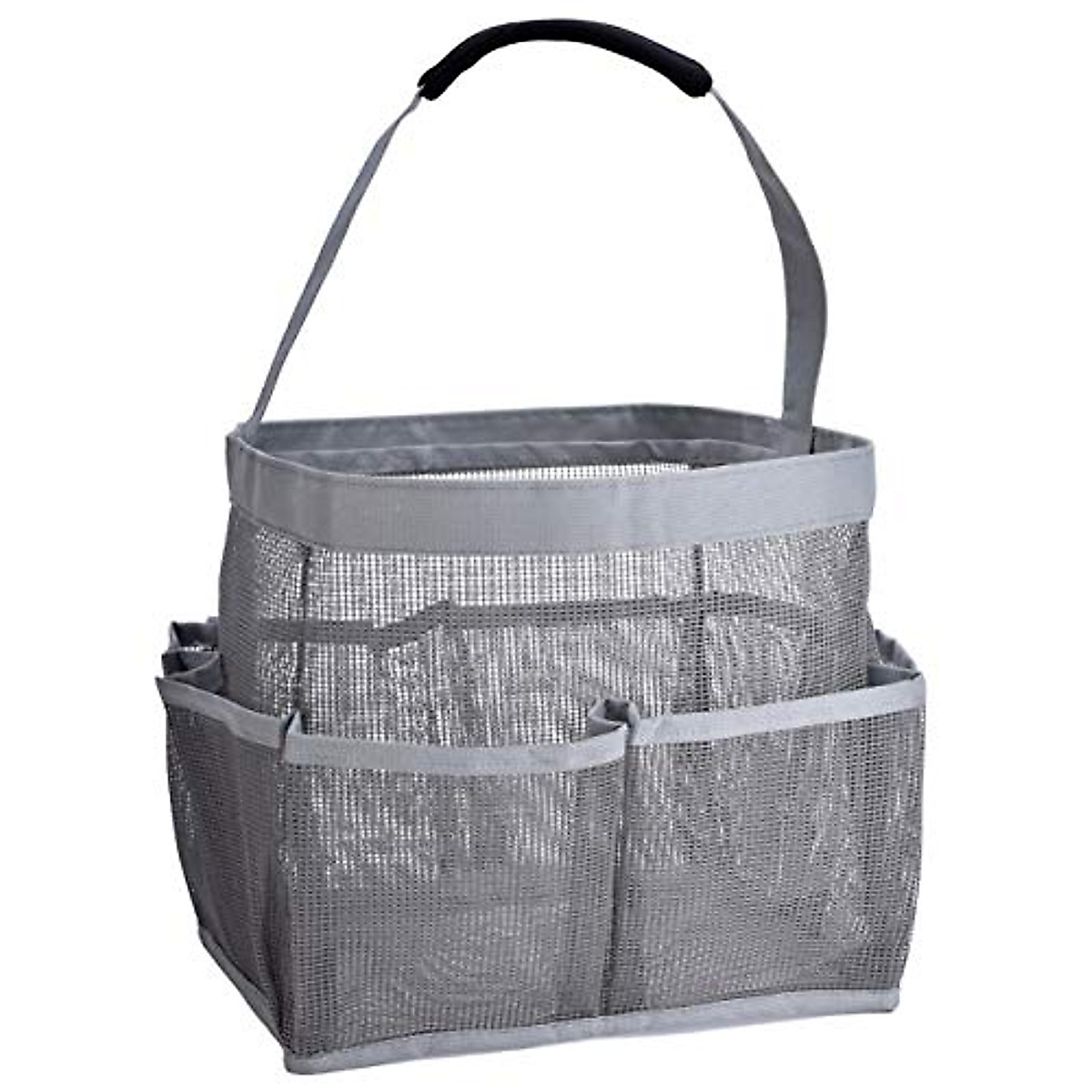 Mesh Shower Bag - Easily Carry, Organize Bathroom Toiletry Essentials While Taking a Shower. (9-Pockets | Grey)