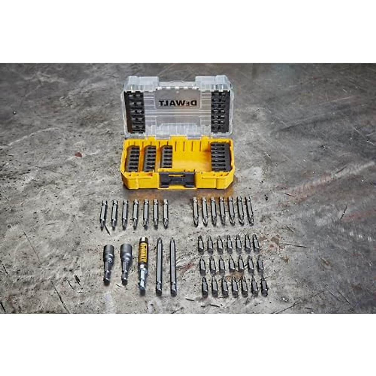 Dewalt DT70702 40 Piece Impact Screwdriver Bit Set + Tough Case Fits TStak Caddy, Black