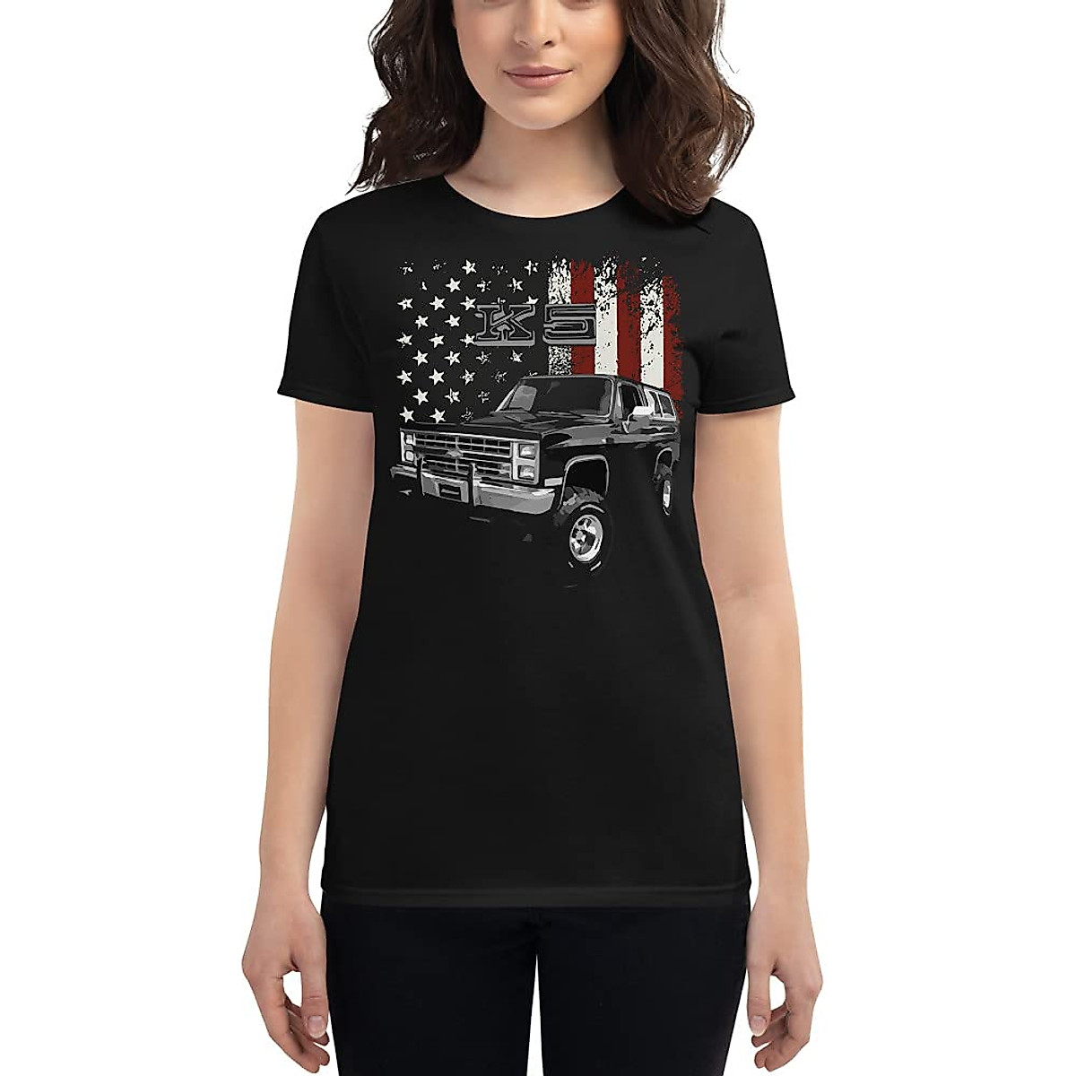 Chevy K5 Blazer Vintage American Truck Women's Short Sleeve t-Shirt Black