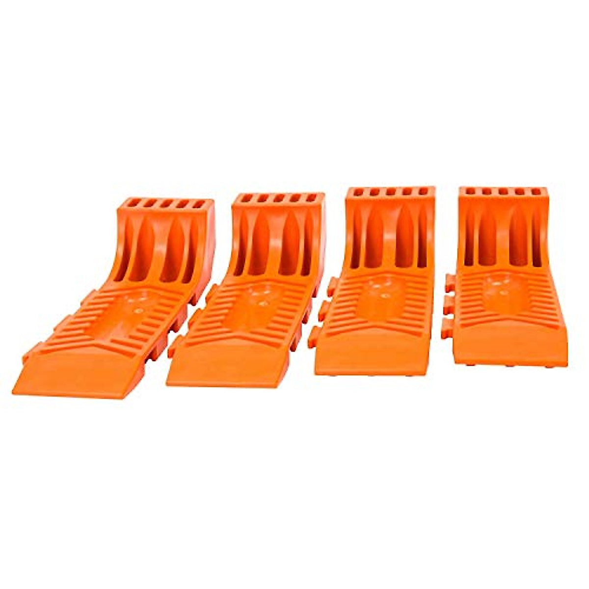 Mytee Products Interlocking Tire Skates for Tow Truck Wrecker Rollback Carrier Safety Orange (4pc Set)
