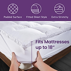 SafeRest CloudGuard - Full Size Hybrid Mattress Protector & Pad (Extra Padded) - 100% Waterproof Quilted Pillow Top Mattress Cover - Thick, Plush & Fitted Mattress Topper for Bed