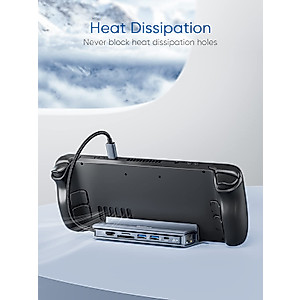 dockteck Steam Deck Stand Base, Steam Deck Holder Base with Anti-Slip Silicone Pad, Steam Deck Base, Accessories for Steam Deck/Switch/iPad/Phone