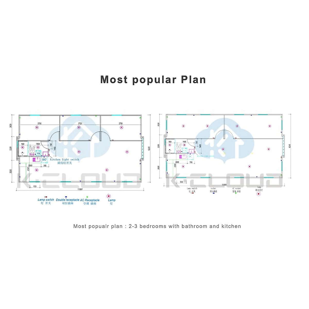 Generic 40x20ft Portable Prefabricated Tiny Home: Expandable Plastic Prefab House for Hotel, Booth, Office, and More - Complete with Restroom