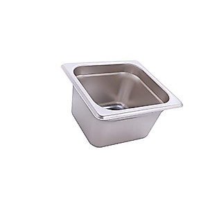 Hakka 1/6 Size Stainless Steel Food Pans,4"Deep Gastronorm Containers- Pack of 6