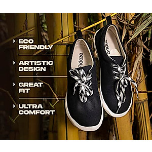 Andoze Natural Sneakers | Men & Women Shoes | Lightweight & Comfortable Lace ups | Eco Friendly, Fashion & Casual Footwear with Extra Laces - Fearless Black