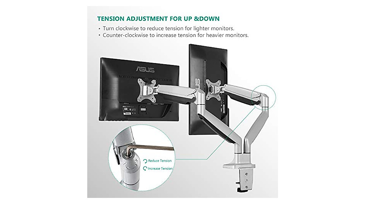 Elevate Workstation with EleTab Dual Monitor Mount