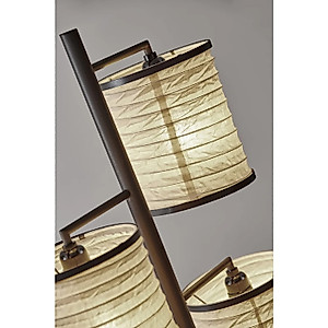 Adesso Home 4152-26 Transitional Three Light Floor Lamp from Bellows Collection in Bronze/Dark Finish, 10.00 inches, 3, 74 in
