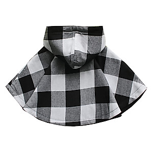 SCOFEEL Baby and Toddler Boys & Girls Wool Blend Winter Hooded Outerwear Capes Poncho Coat (3T, Black)