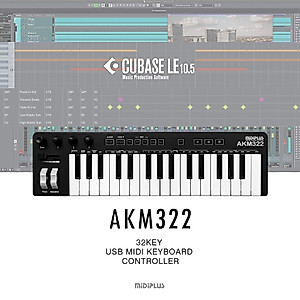 AKM322 32-Key MIDI Keyboard Controller with Cubase LE