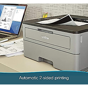 Brother HL-L2350DW Series Compact Wireless Monochrome Laser Printer - Auto 2-Sided Printing - Up to 32 Pages/min -WULIC Printer Cable + 64GB USB Flash Drive.