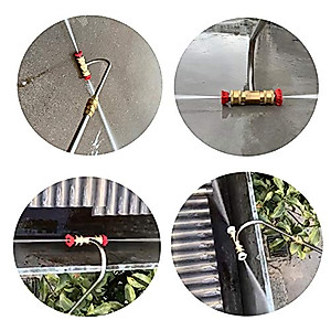 Tool Daily Gutter Cleaner Attachment for Pressure Washer, with 4 Nozzles Tips, 1/4 Inch Quick Connect, 4000 PSI