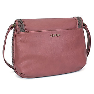 Braided Boho Crossbody -Slim Cat - Berry