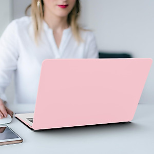 Hianjoo Case Compatible with MacBook Air 13 inch 2022 2021 2020 A2337 M1 A2179 A1932 Touch ID, Hard Shell Case + 2 Keyboard Covers + 2 DIY Stickers, Pink