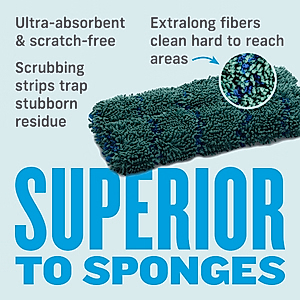 E-Cloth 5-pc Kitchen Bundle, Microfiber Cleaning Cloths Set with Dish Scrubber, Ideal Spotless Cleaner for Granite, Marble, Kitchen, Sink, Dish and Stainless Steel Pot and Pans, 100 Wash Promise