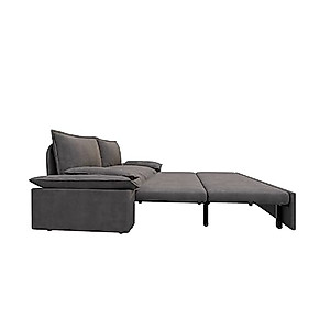 Eafurn 3 in 1 Multi-Functional Sleeper Sofa Bed Queen Size,Convertible Pull Out Loveseat Couch with Soft Pillow Armrest and Detachable Backrest,3 Seater Love Seat Lounge Sofa&Couches for Living Room