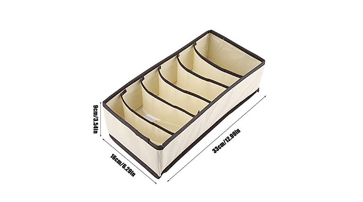 Portable Foldable Storage Box Sock Underwear Drawer Organizer Dividers ...