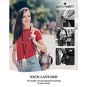 SHANSHUI Cell Phone Lanyard, Universal Detachable Crossbody Lanyard,Necklace Lanyard & Wrist Strap with Phone Patch for All Smartphones - Black