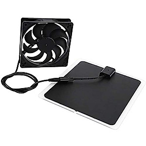 ZUZZEE Solar Panel Powered Fan Mini Ventilator IP65 Waterproof 10W 12V Solar Exhaust Fan for Dog Chicken House Greenhouse RV Roof Quietly Cools and Ventilates