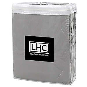 Lavish Home Duvet Cover-for Weighted 20lb Throws Blankets-Soft 100% Cotton, Zipper Closure & 10 Tie Points- Removable for Machine Wash-60.5” x 80.5” (Gray)