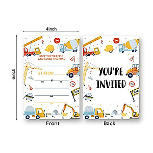 LoaHak Transportation Birthday Invitations, Transportation Birthday Party Invitation, Transportation Theme Birthday Party Invitation Cards. (072)