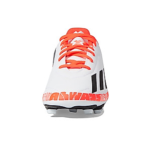 adidas X Speedportal Messi.4 Indoor Soccer Shoe, FTWR White/Core Black/Solar Red, 4.5 US Unisex Big Kid