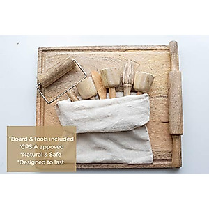 KOOKAROO Playdough Tools for Kids Ages 2-4 | 8 Wooden Playdough Toys | Play Dough Sets for Kids | Playdough Accessories for Toddler | Sensory Toys | Kinetic Sand Tools | Sensory Bin Tools