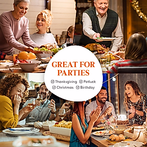 Lifewit Expandable Insulated Casserole Carrier for Hot or Cold Food, Double Decker Food Bag Lasagna Holder Carry Tote for Potluck Parties/Picnic/Cookouts, Fits 9"x13" Baking Dish, Cream