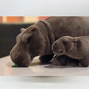 Moo Deng Hippo Plush, 2024 Moodeng Plush Toys, Cute Pygmy Hippo Soft Plushie Toy for Fans, 16" Hippopotamus Plushie Doll, Stuffed Animals Pillow for Kids Fans Christmas Birthday GiftMoo deng