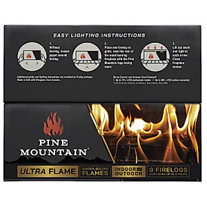 Pine Mountain Ultraflame Fire Starter Log, 3-Hour Burn Time, 9 Logs