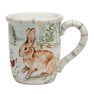 Certified International Winter's Walk 16 oz. Mugs, Set of 4, Multicolor