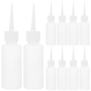 DOITOOL 20pcs Paint Plastic Pancake Caps Dispenser Sauce Ketchup Sand Glue Art Proof Bbq Bottles Leak Tip Liquid Supplies Small Applicator for Diy Dispensing Ml Craft Construction Long