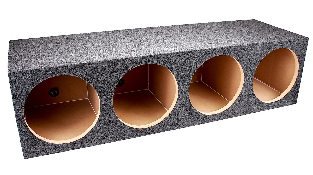 Q Power HD12 4HOLE Heavy Duty Quad 12" Sealed Subwoofer Enclosure Box ...