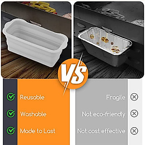 Damorr Replacement for Blackstone Grease Cup Liners & Blackstone Drip Pan Liners, for Blackstone Grease Catcher & Black Stone Grease Trays |Blackstone Griddle Accessories - Gray