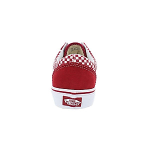Vans Unisex Old Skool Skateboarding Shoes, Racing Red True White, 11.5 Women/10 Men