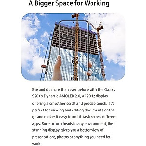 Samsung Galaxy S20+ 5G, US Version, 128GB, Cloud Blue for GSM (Renewed)