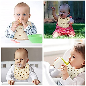 DOSMINE Muslin Baby Bibs Baby Drooling Bibs Button Bibs Unisex 6-Layer Bibs Organic Cotton Baby Drool Bibs for Teething Feeding Bibs