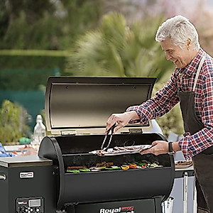 Royal Gourmet PL2032 Wood Pellet Grill on Clearance with Intelligent Digital Control System & Auto-Feed System, 786 Square Inches of Cooking Area, Bronze