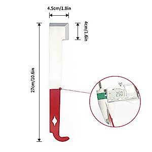 KINGLAKE GARDEN J Hook Hive Tool,2 pcs Beekeeping Equipment,Cleaning Your Beekeeping Supplies and Bee Hive,Stainless Steel Bee Hive Scraper