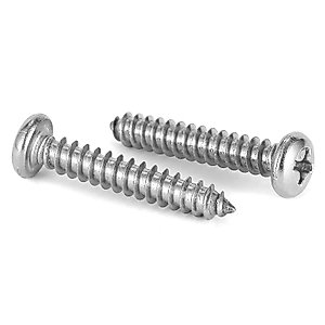 #4 x 3/4" Wood Screw 100Pcs 18-8 (304) Stainless Steel Pan Head Fast Self Tapping Drywall Screws by SG TZH