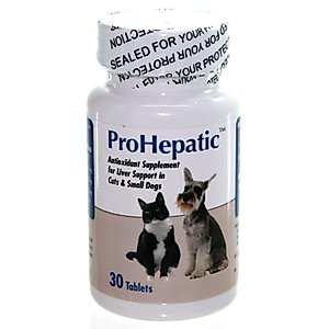 ProHepatic Liver Antioxidant Formula Support for Small Dog Cats (30 Tablets)