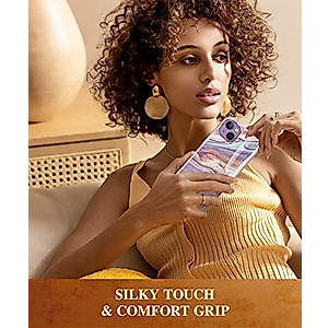 GVIEWIN for iPhone 14 Plus Case 6.7 Inch(2022), [10FT Military Grade Drop Tested] Marble Slim Fit Thin Durable TPU Shockproof Protective Phone Cover Case, Gifts for Women Men(Flowing Sakura/Pink)