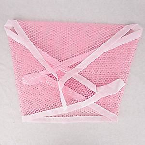 Stuffed Animal Storage Hammock, Powkoo Small Toy Hammock Storage Net Organizer for Bathtub, Bedroom, Small Soft Toys, Teddies (Pink)