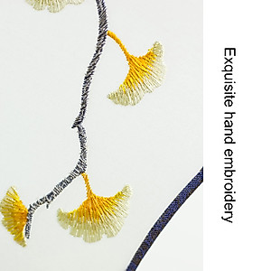 YUELAI Translucent Silk Embroidered Hand Held Fan, Chinese Round Fan, Ancient Hand Fan,Traditional Palace Paddle Dance Fan, Vintage Double-Sided Pattern Fan