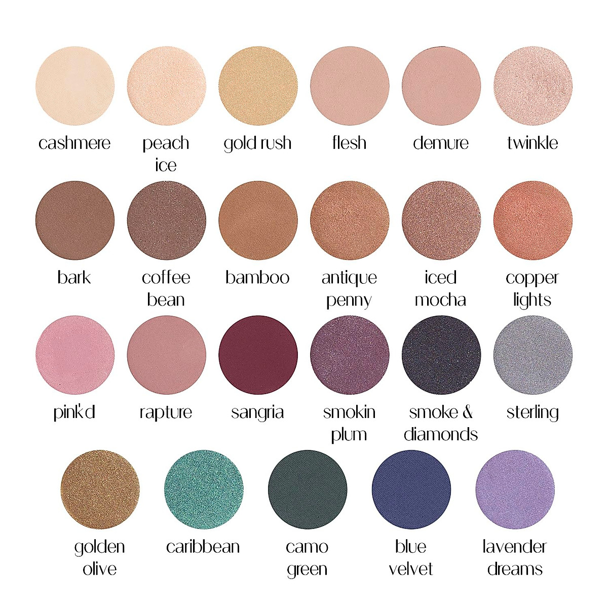 BaeBlu Hypoallergenic Eyeshadow Organic 100% Natural Finely Pressed Velvety Smooth Powder, Made in USA, Cashmere