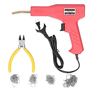 50W Hot Staple Welder Gun, Plastic Welding Machine Car Bumper Repair Kit with Plier, Flat/Outside Corner/Inside Corner/Staples, Welding Repairing Machine for Repairing Bumpers(#1)
