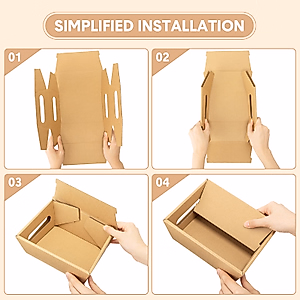 22 Pcs Small Gift Baskets Bulk 8 x 6 x 3 Inch Baskets for Gifts Empty Sturdy Wedding Gift Basket with Handles Storage Cardboard Tray for Christmas (Primary Color)