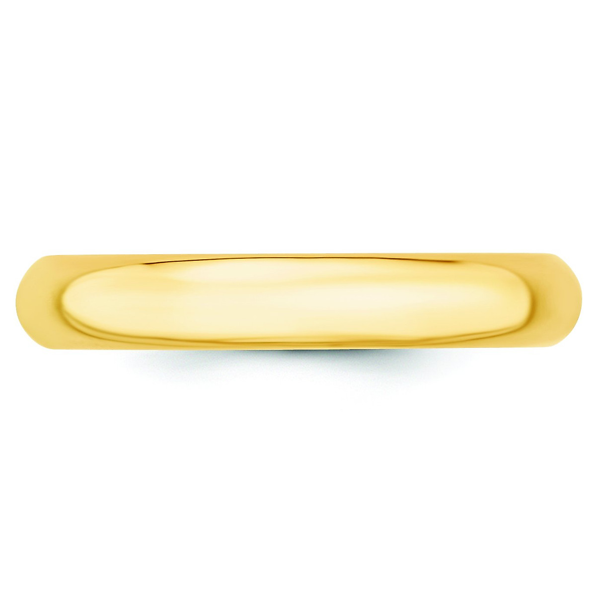 Roy Rose Jewelry 14K Yellow Gold 4mm Standard Comfort-Fit Wedding Band Ring Size 7.5
