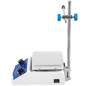 Happybuy Magnetic Stirrer SH-2 Heating Plate 1000ml Magnetic Stirrer Hot Plate 0-2000 RPM Magnetic Stirrer Kit 180W Heating Power 380°C for Lab Liquid Mixing Heating