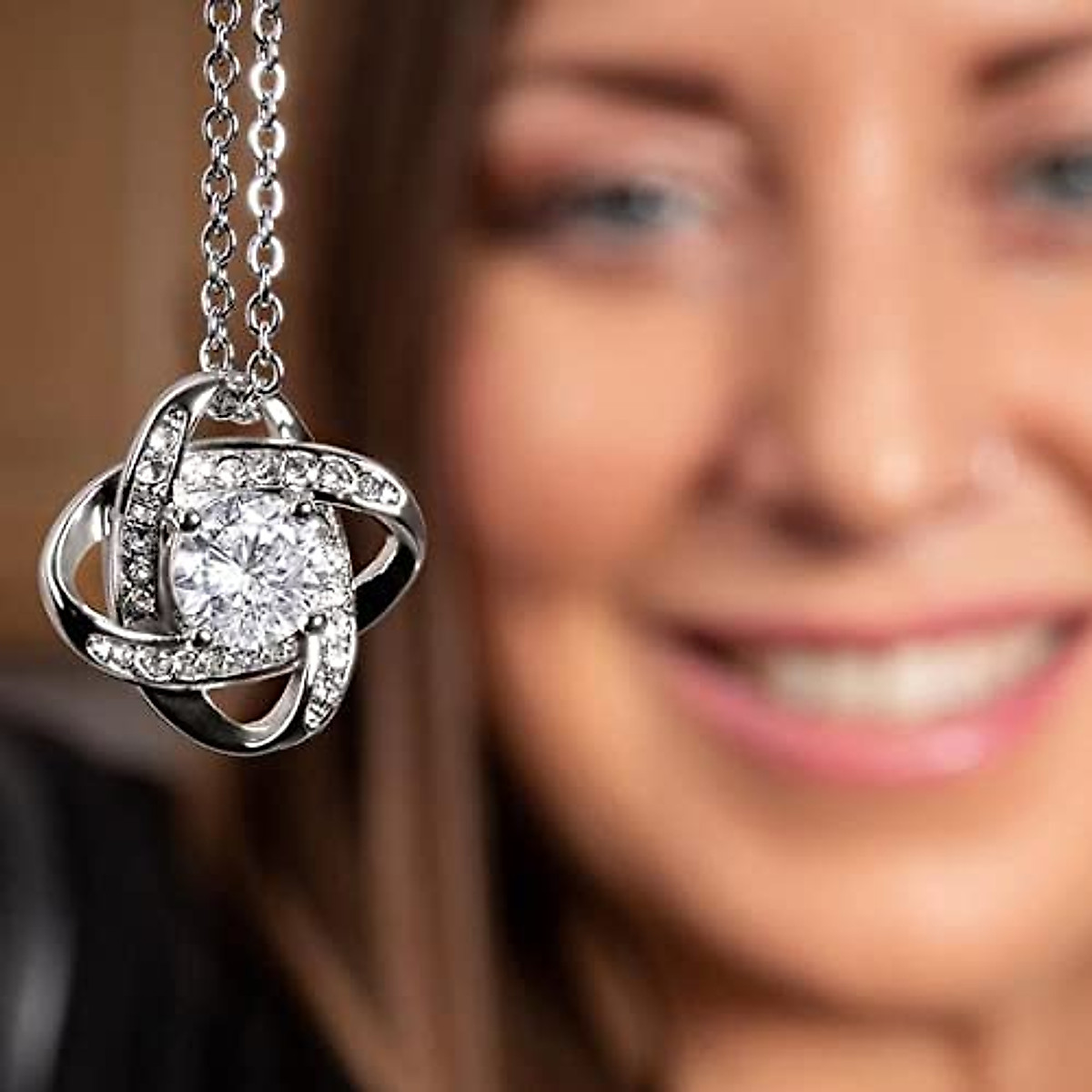 To My Smokin Hot Soulmate Necklace - Wife Gifts From Husband To My Wife Necklace, Gift for Her Romantic, Girlfriend Gifts Includes Message Card and Gift Box, Metal, Cubic Zirconia