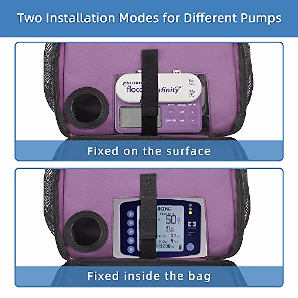 Fewener Feeding Tube Backpack for Feeding Tube G Tube J Tube GJ Tube Backpack - 15.8 Inch Gtube Feeding Backpack Modified Enteral Feeding Pump Backpack for teenagers/adults